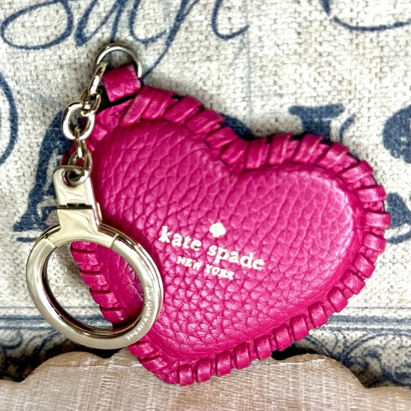 kate spade | Accessories | Kate Spade Pink Heart Keychain | Poshmark